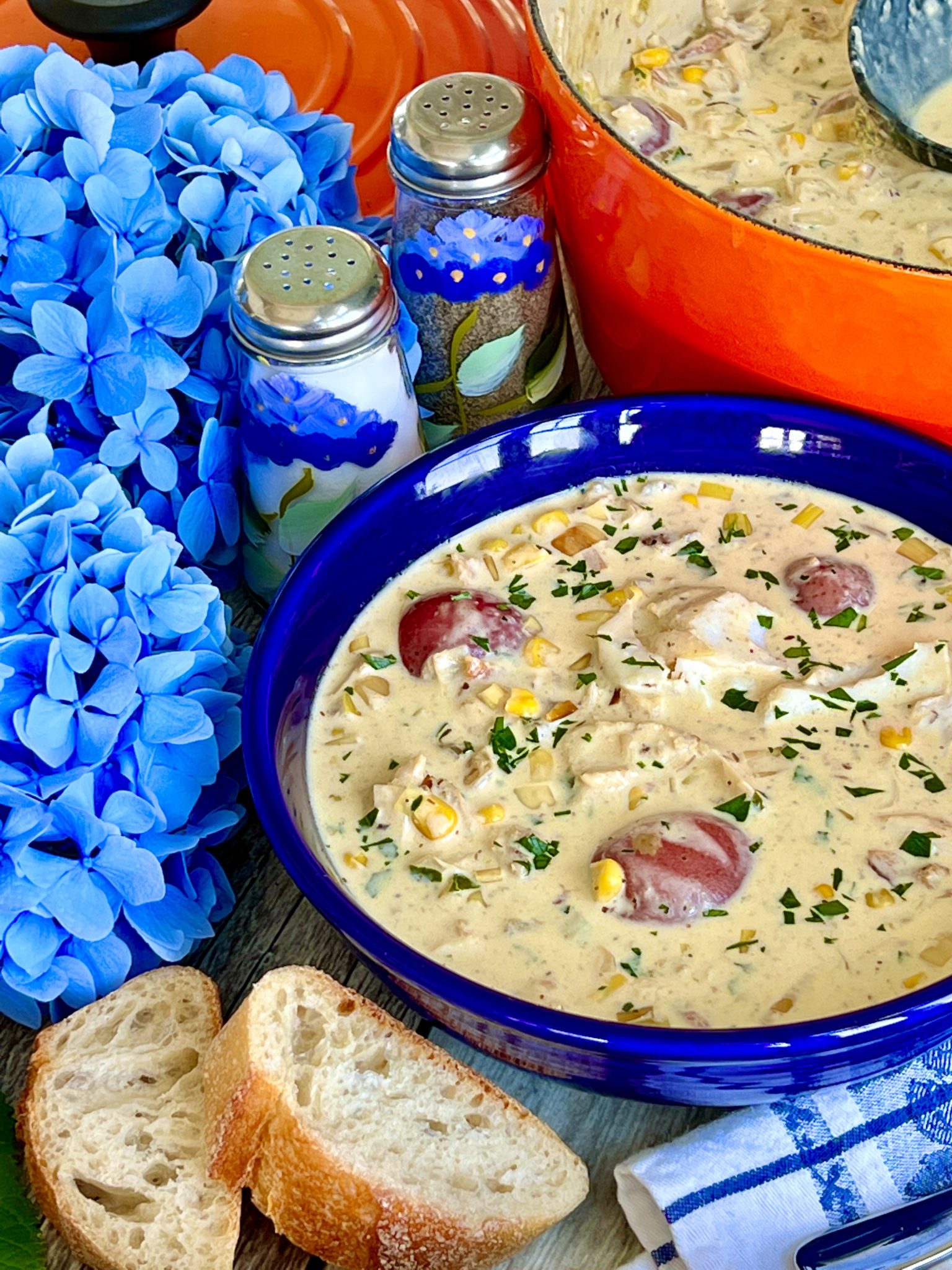 STRIPED BASS CHOWDER - Dish off the Block