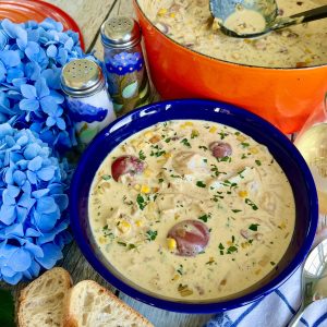 STRIPED BASS CHOWDER - Dish off the Block