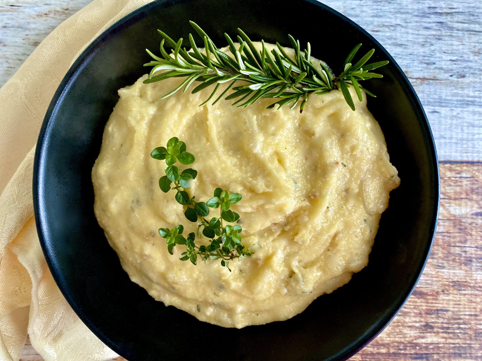 CREAMY HERBED CHEESE POLENTA - Dish off the Block