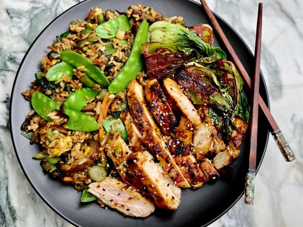 MISO CHICKEN WITH VERY VEGGIE FRIED RICE - Dish off the Block