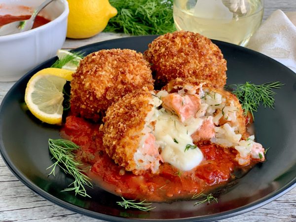 SALMON AND DILL ARANCINI - Dish off the Block