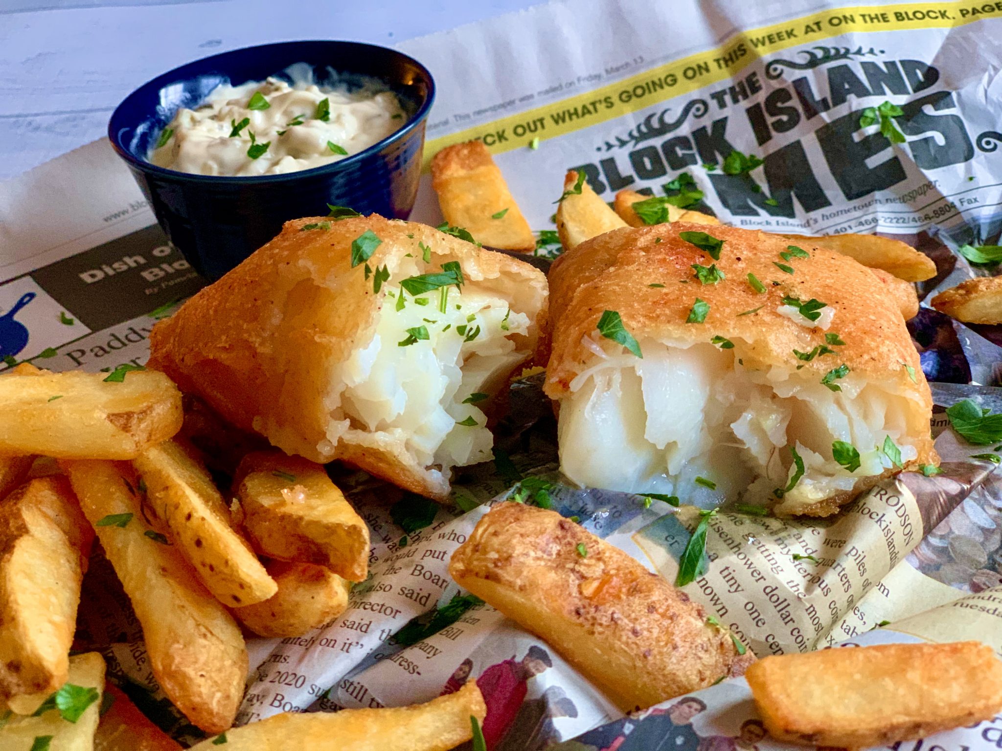 BEER BATTERED FISH AND CHIPS - Dish off the Block