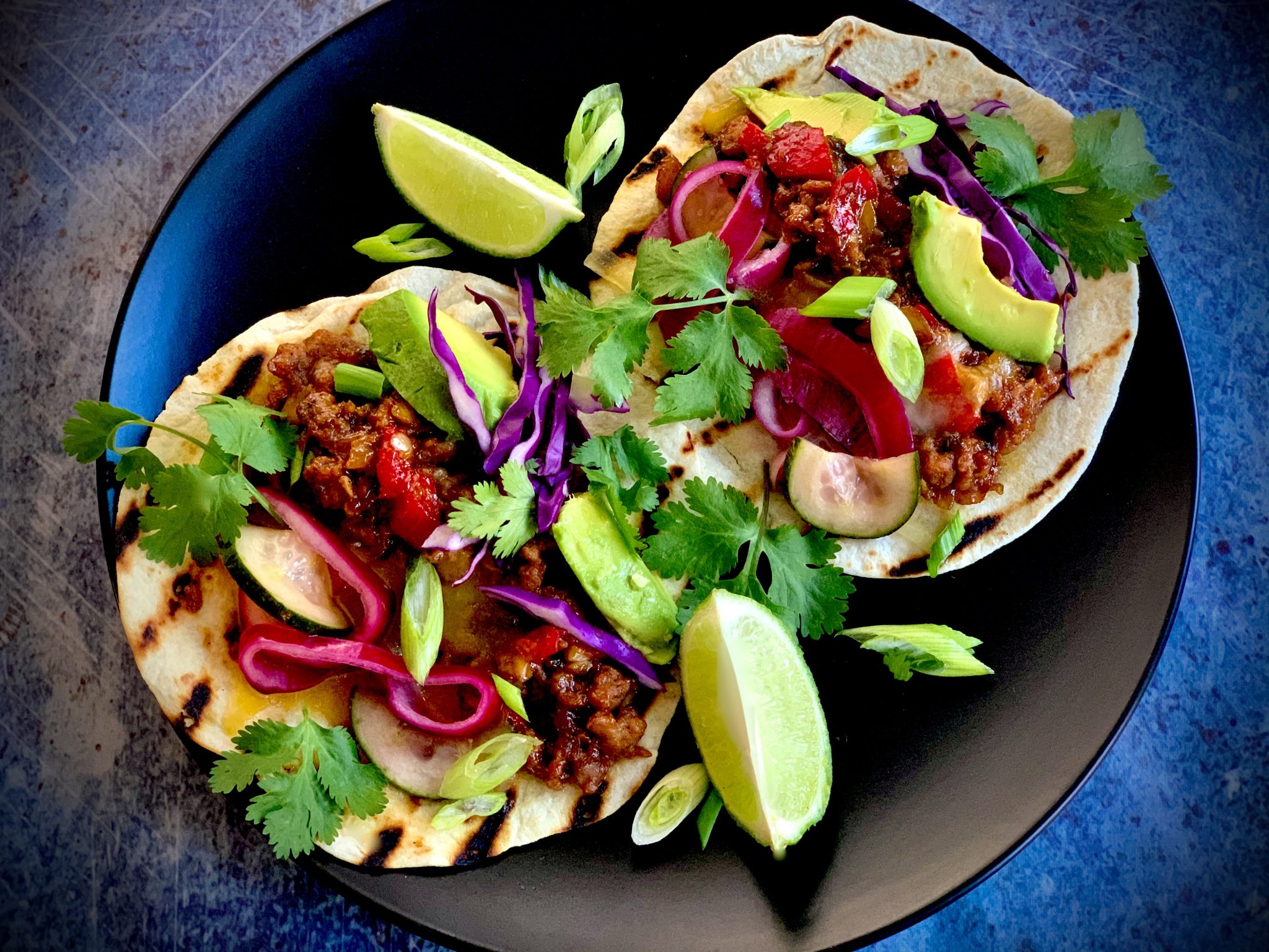 PEKING DUCK TACOS WITH PICKLED RED ONION AND CUCUMBERS - Dish off the Block