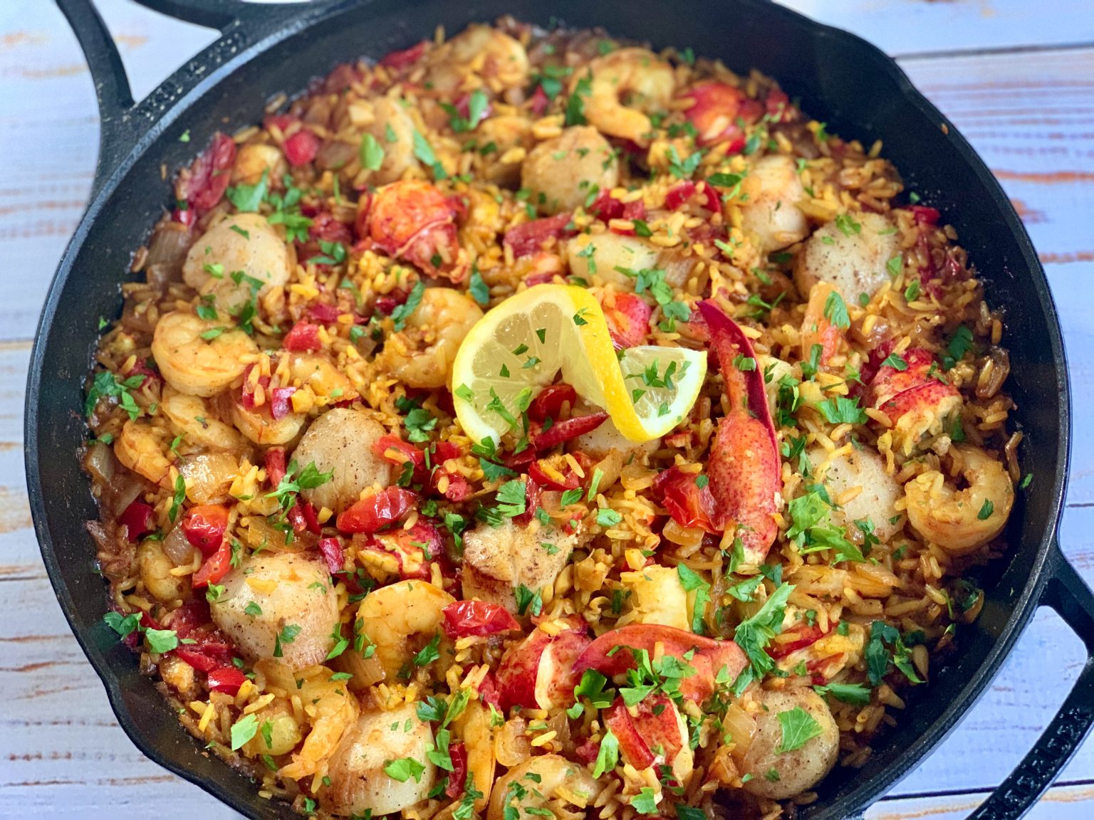 DECADENT MOCK SEAFOOD PAELLA - Dish off the Block
