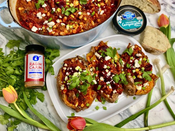 RAGIN CAJUN SHORT RIB, BEET, AND BUTTERNUT CHILI OVER GORGONZOLA SWEET ...