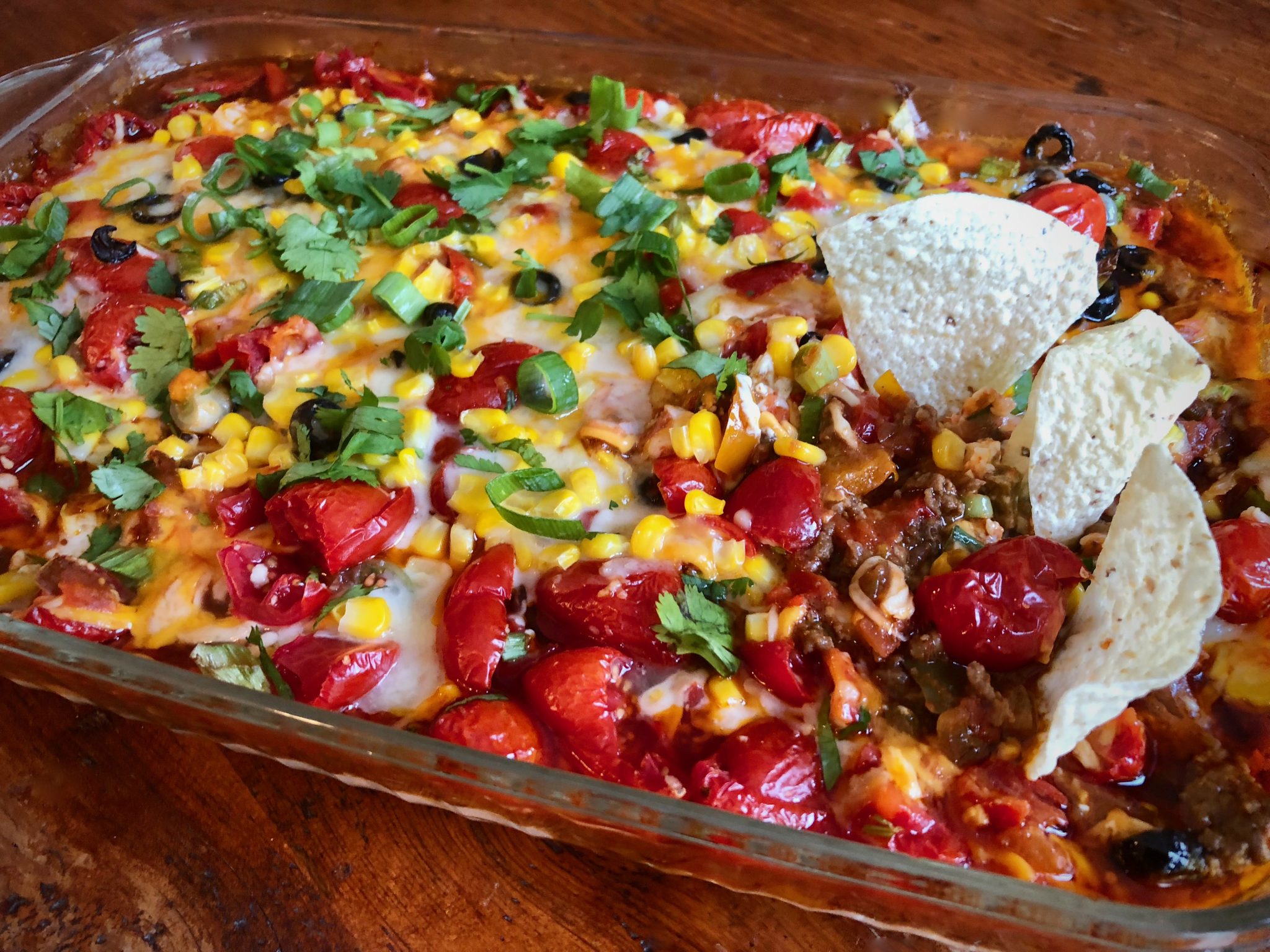 HOT AND BUBBLY TACO DIP - Dish off the Block