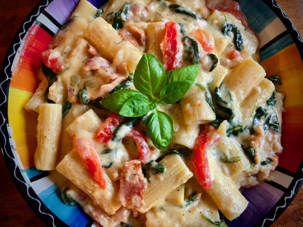 RIGATONI WITH SPICY SHRIMP (I WAS ON CHOPPED!!) - Dish off the Block