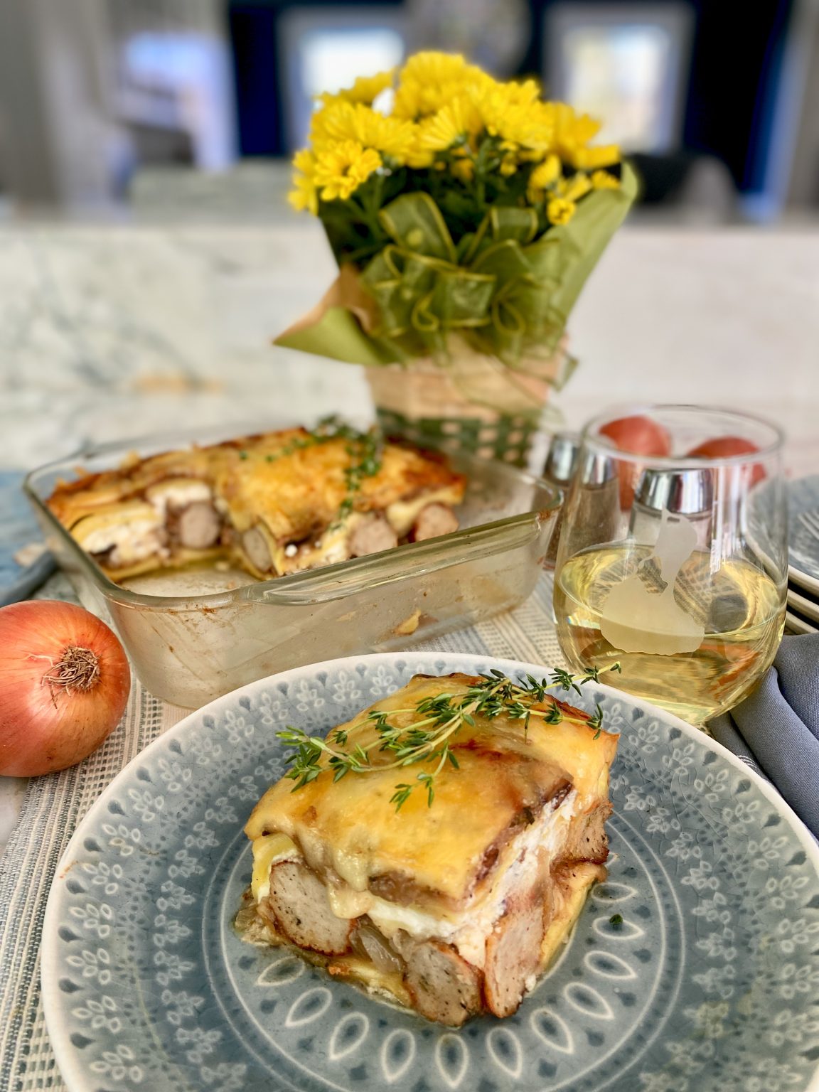 FRENCH ONION SOUP RAVIOLI LASAGNA - Dish off the Block
