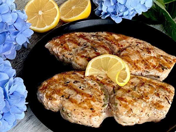 GRILLED ROSEMARY BLOCK ISLAND SWORDFISH - Dish off the Block