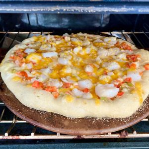 SCALLOPS AND BACON 'DANCE THE SALSA' PIZZA - Dish off the Block