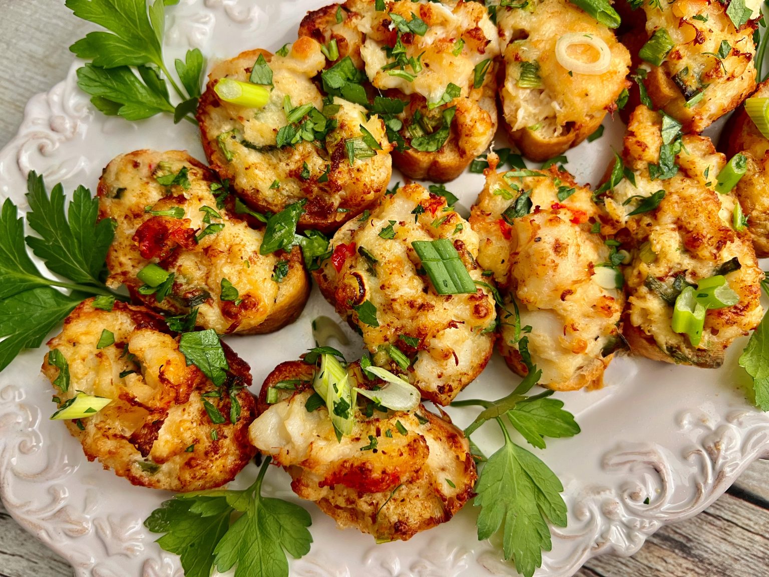 SCALLOP AND CRAB CROSTINI - Dish off the Block