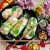SPRING ROLLS WITH PEANUT DIPPING SAUCE - Dish off the Block