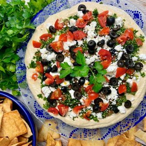 EASY MEDITERRANEAN LAYER DIP - Dish off the Block