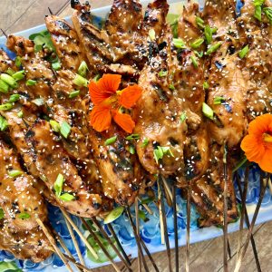 CHICKEN SATAY SKEWERS WITH THAI PEANUT SAUCE - Dish off the Block