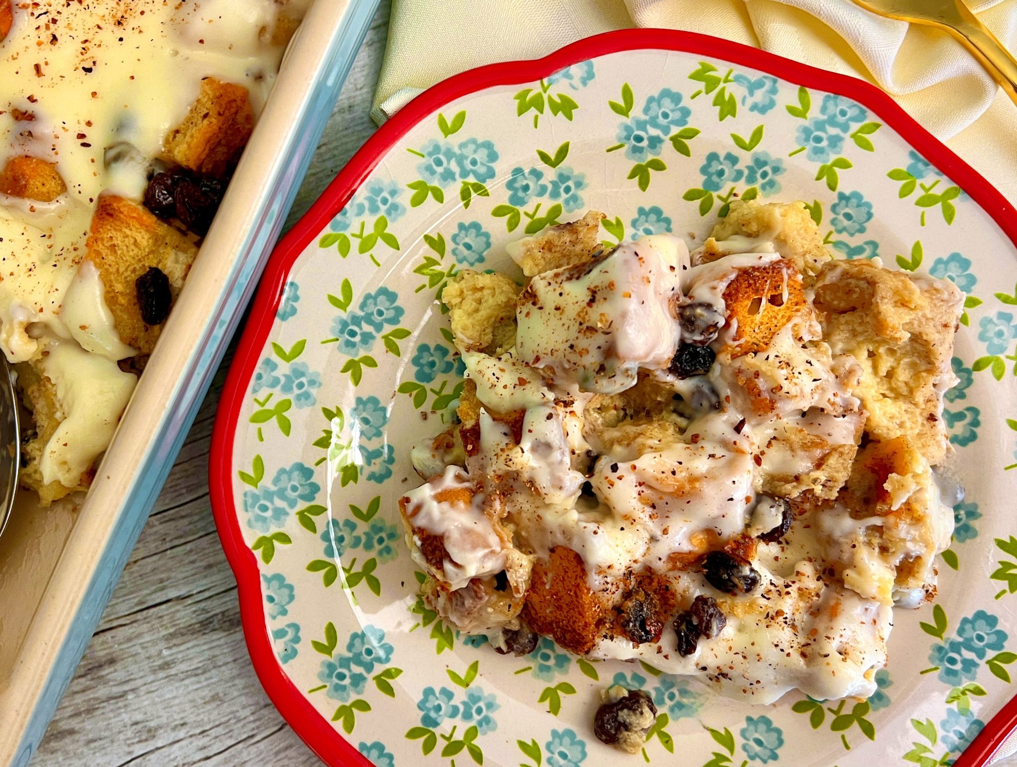 OLD SCHOOL BREAD PUDDING WITH BRANDY SAUCE - Dish off the Block