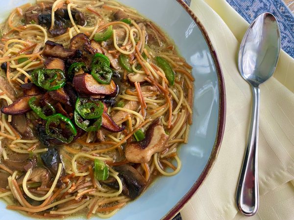 SOPA DE SETAS CON FIDEOS (MUSHROOM SOUP WITH TOASTED NOODLES) - Dish ...